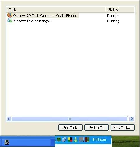 Windows XP Task Manager